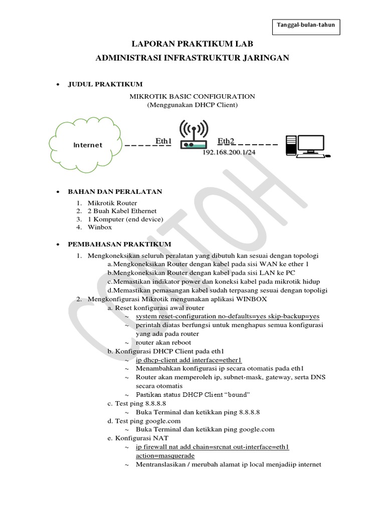 (Contoh) Laporan Praktikum Lab | PDF