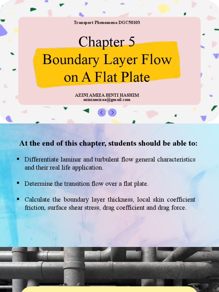 Chapter 5 Boundary Layer Flow On A Flat Plate | PDF | Boundary Layer | Laminar Flow