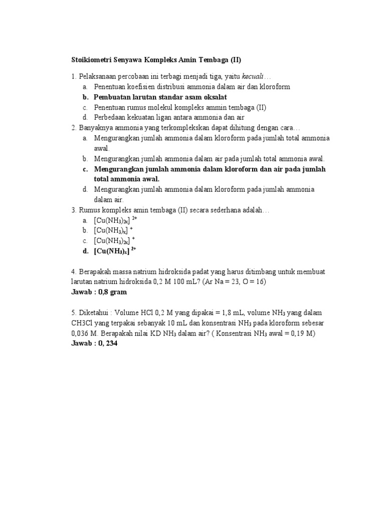 Soal UAP Anorganik | PDF