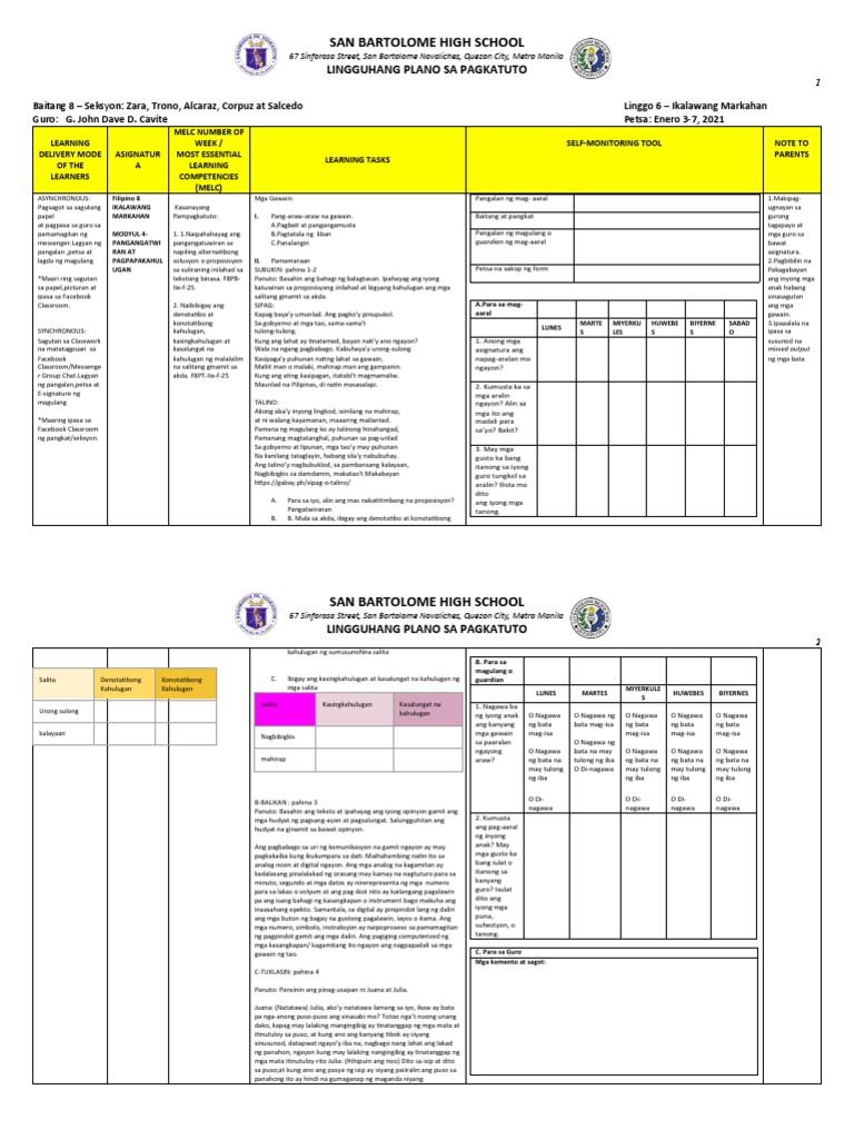 Whlp-Cavite Q2 - W6 | PDF