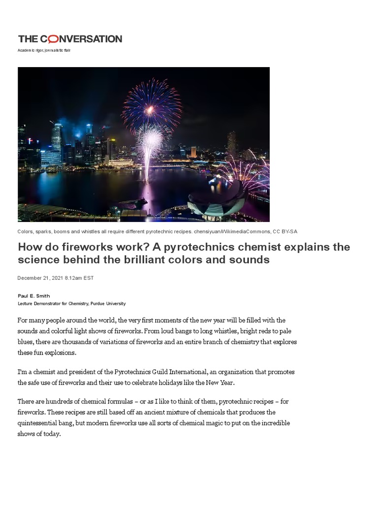 How Do Fireworks Work - A Pyrotechnics Chemist Explains The Science ... How Do Fireworks Work - A Pyrotechnics Chemist Explains The Science ...