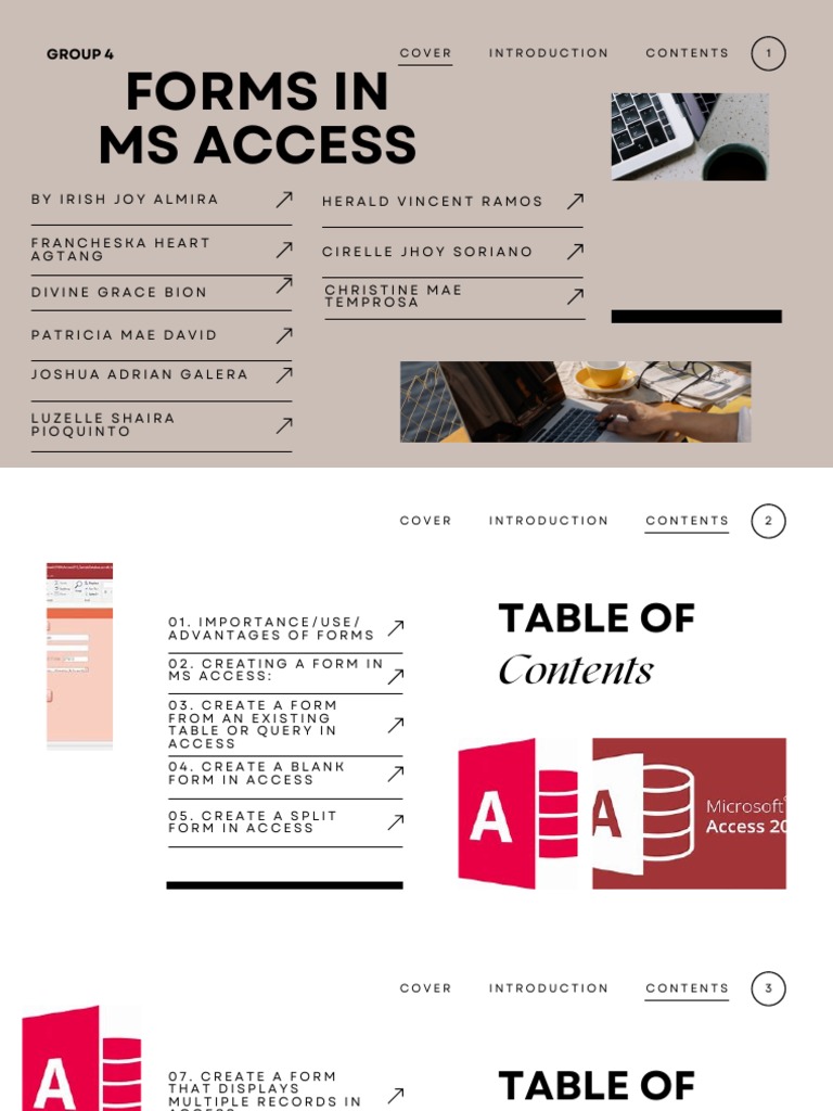 Group 4 - DBMS Forms | PDF | Databases | Microsoft Access