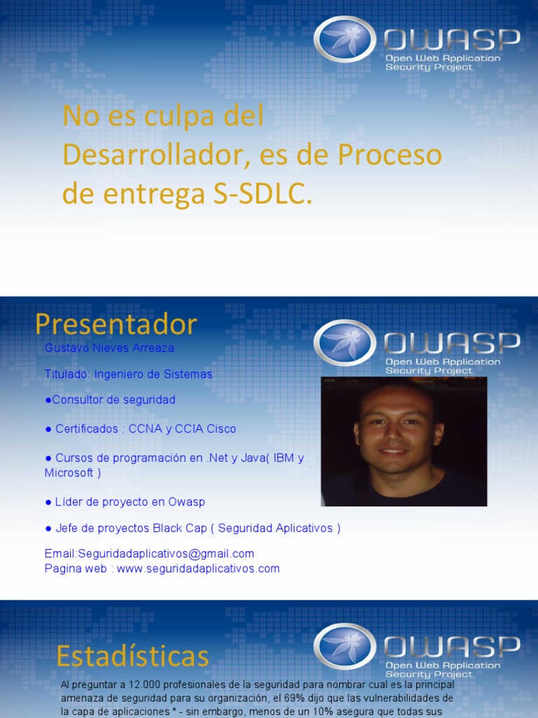 SDLC y Owasp Espaol | PDF | Software de la aplicacion | Gestión de ...