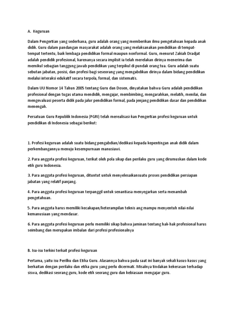 Etika Profesi Keguruan | PDF