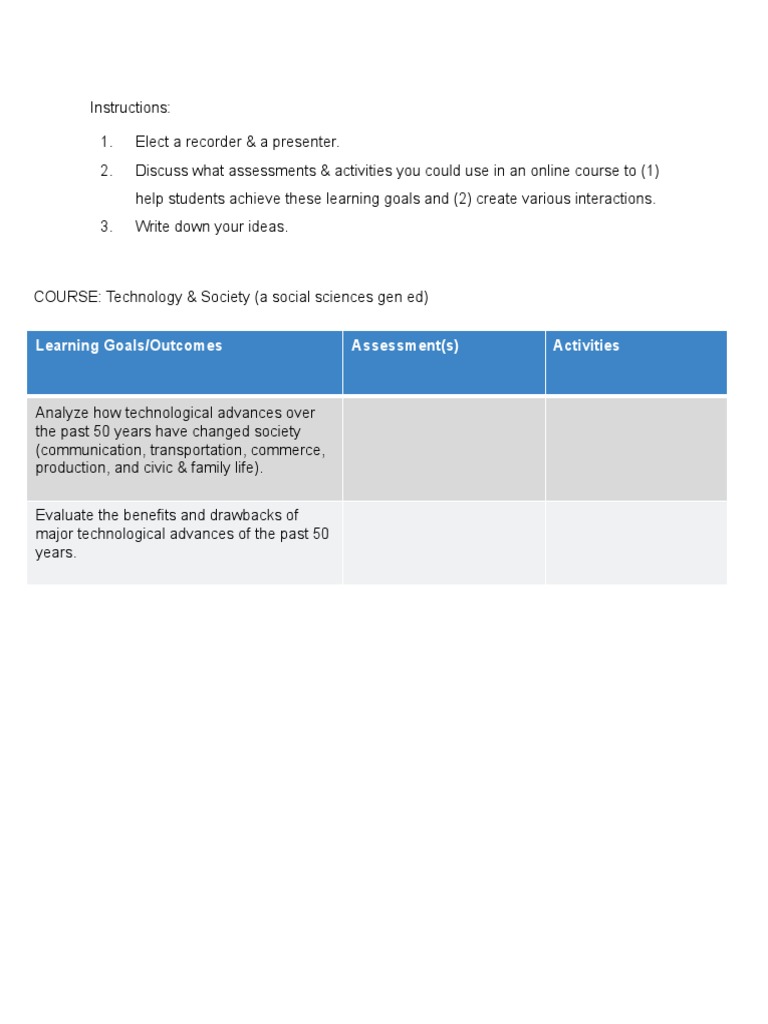 Course Alignment Activity | PDF
