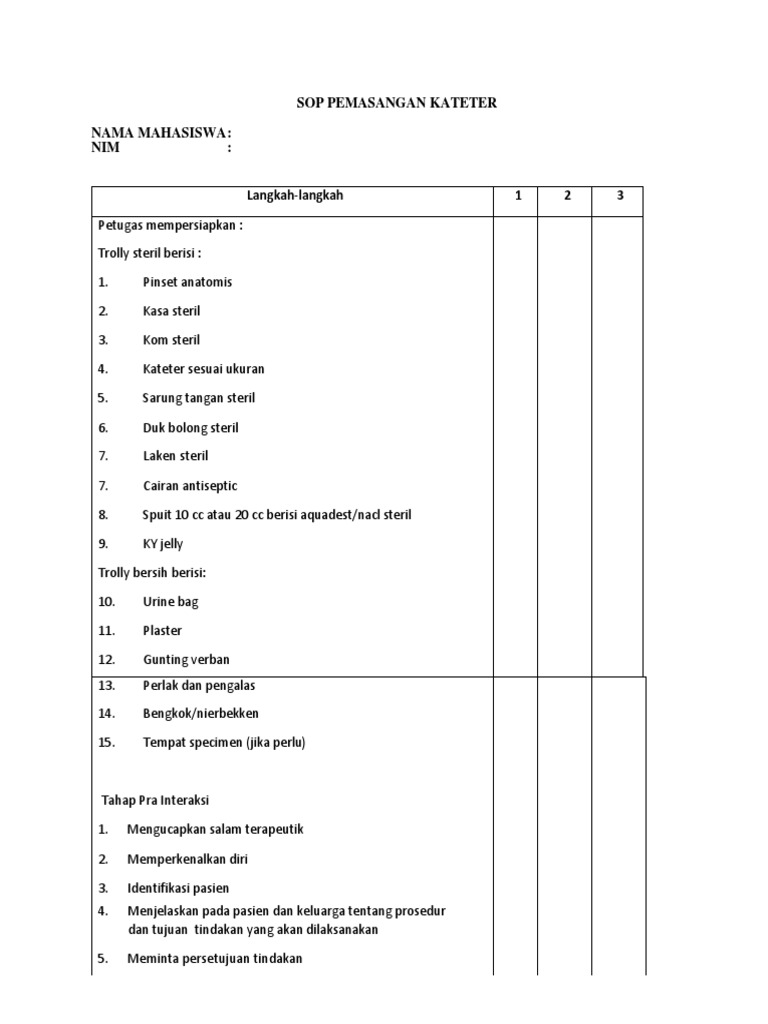 Pemasangan Kateter | PDF