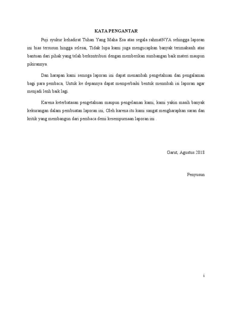 Kata Pengantar | PDF