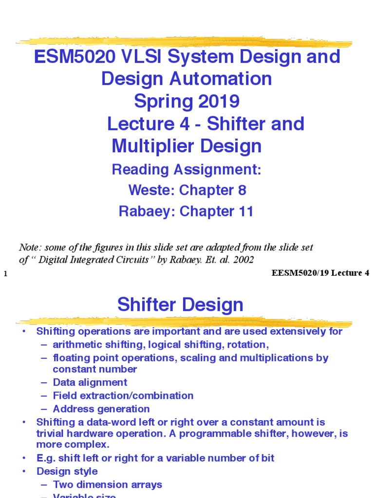 Lecture4 Multiplier | Download Free PDF | Computer Science | Elementary Mathematics