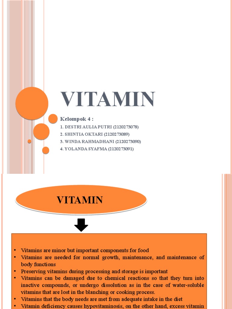 Kelompok 4 Vitamin | PDF | Vitamin | Vitamin A