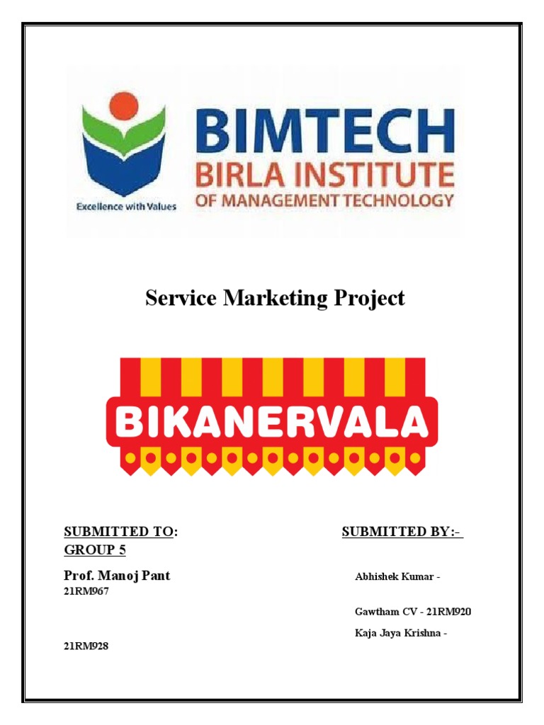 Service Marketing Project | PDF | Business Process | Business