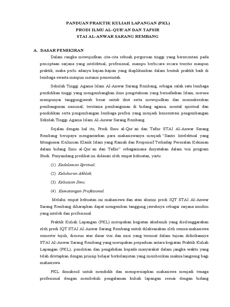 (Rev) Buku Panduan PKL 2021 | PDF