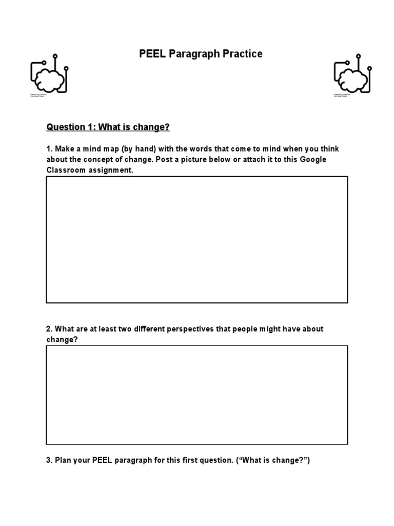 FORMATIVE - PEEL Paragraph Practice | PDF
