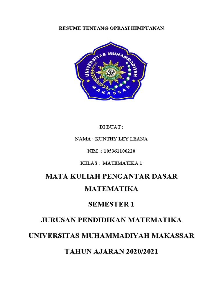 Operasi Himpunan: Gabungan, Irisan, dan Selisih | PDF | Metode & Bahan Ajar