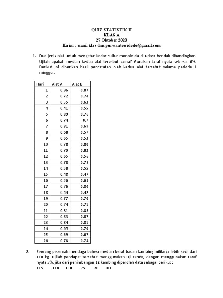 Uji Statistik untuk Analisis Data IPK dan Alat Ukur | PDF | Teknologi ...
