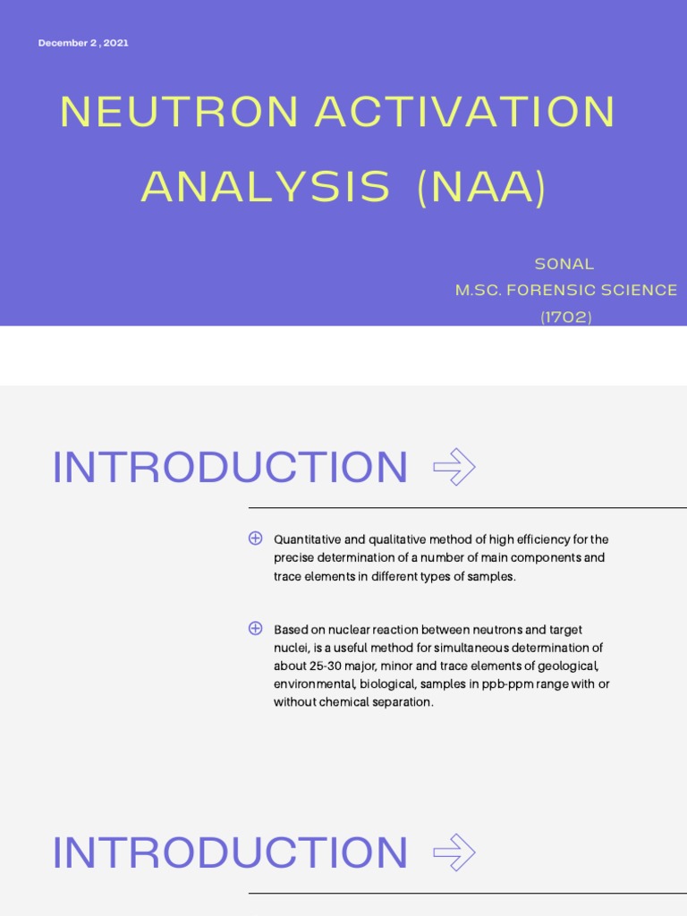 Nuetron Activation Analysis | PDF | Neutron | Radioactive Decay