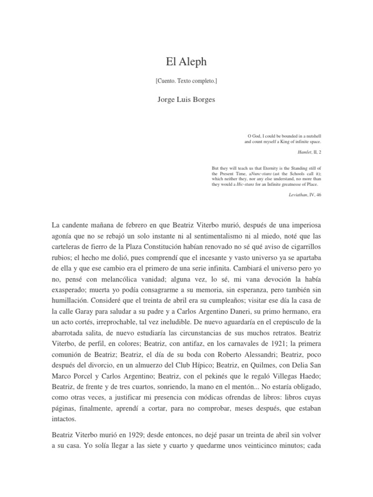 El-Aleph - Jorge Luis Borges | PDF