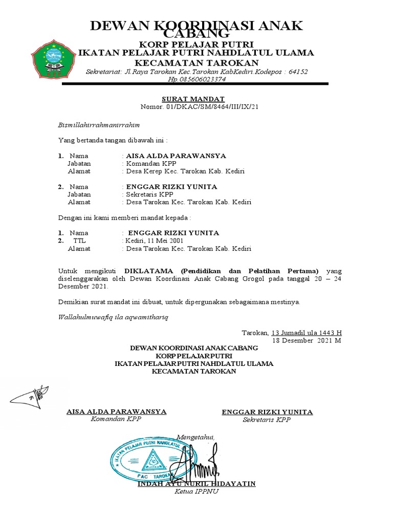 Mandat Enggar Yunita | PDF | Kesehatan Holistik