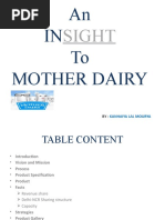 Mother Dairy Company Overview and Strategy | PDF | Retail | Milk