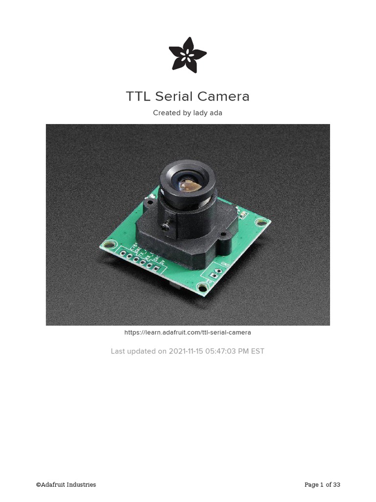Ttl Serial Camera Pdf Arduino Computer File 3391