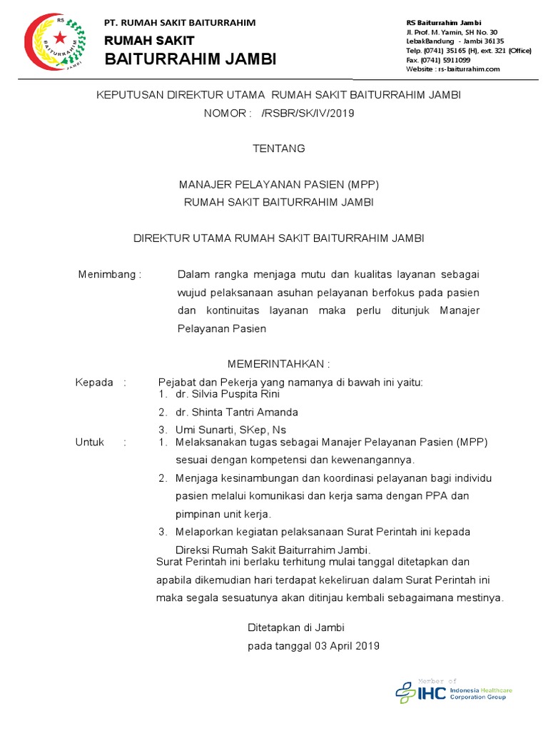 SK & Uraian Jabatan MPP | PDF