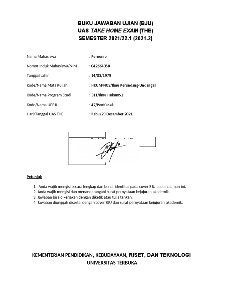 BJU - Umum HKUM4403 ILMU PERUNDANG-UNDANGAN | PDF