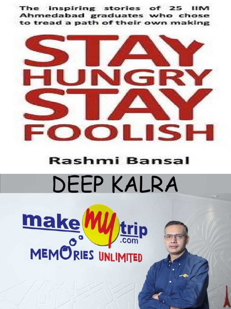 Make My Trip Deep Kalra | Download Free PDF | Entrepreneurship | Economies