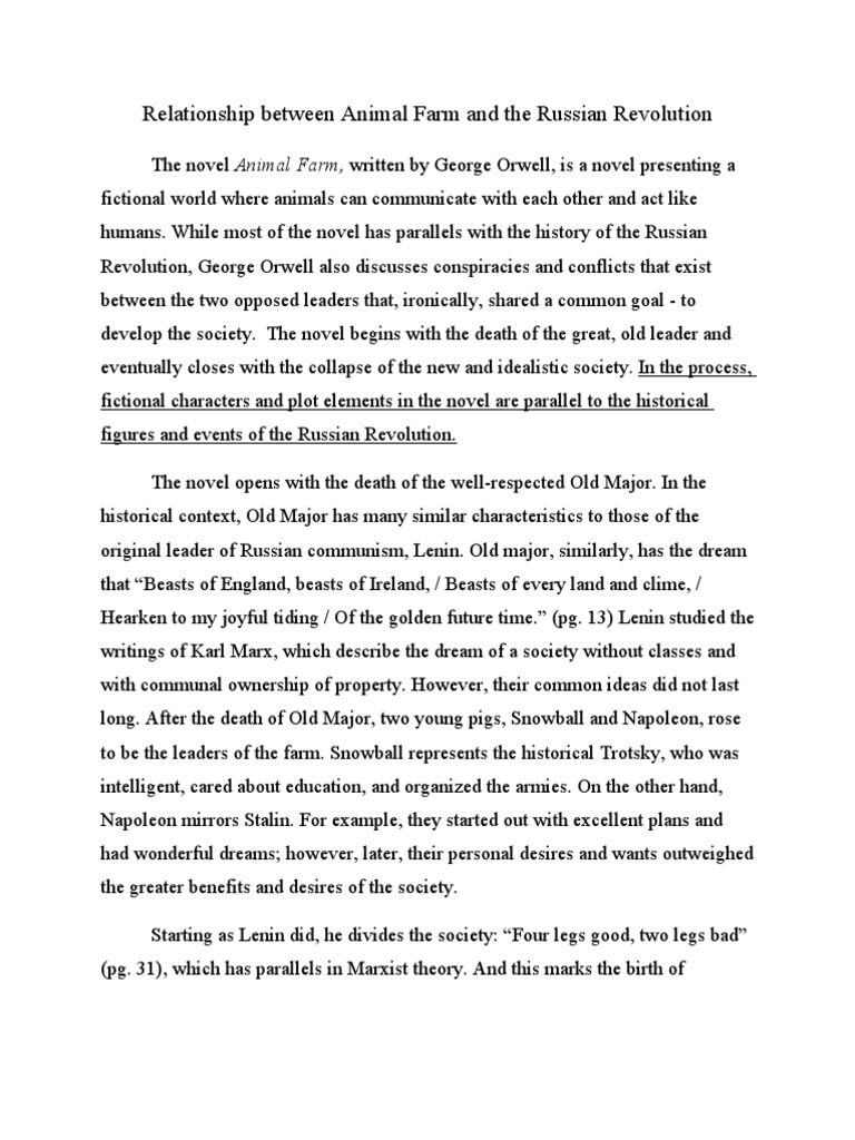 Animal Farm's Allegory of the Russian Revolution | PDF | Russian ...