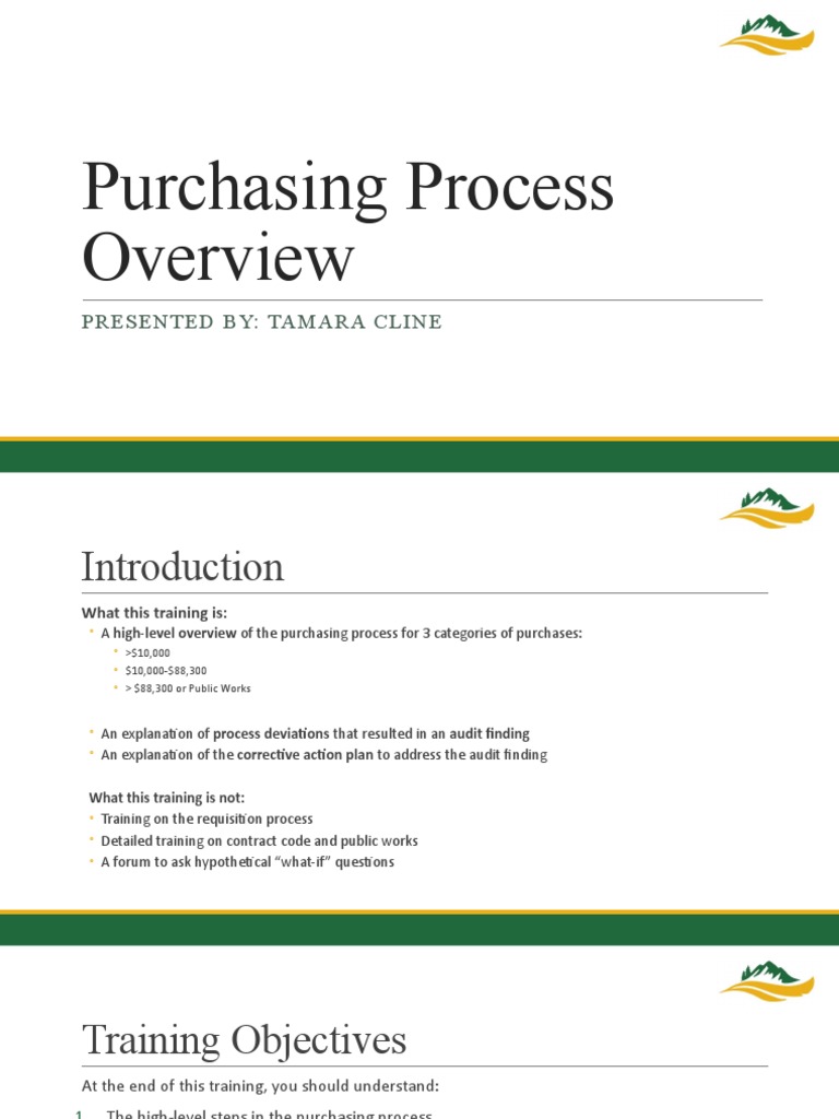 Purchasing Process Training | PDF | Procurement | Business