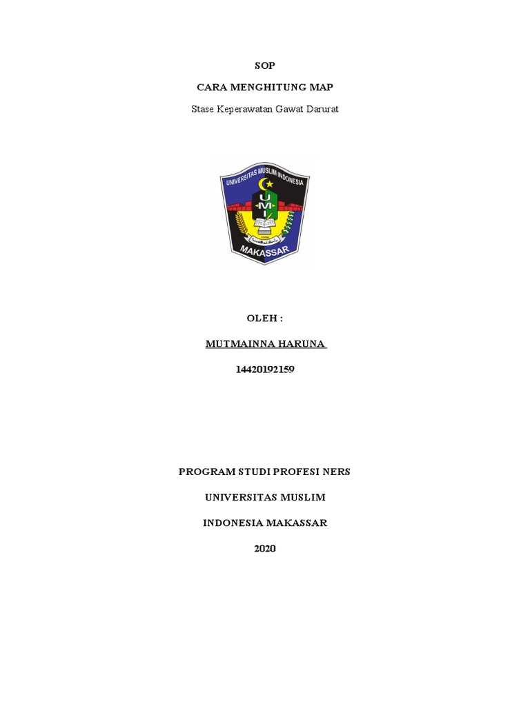 SOP Penghitungan MAP Keperawatan | PDF | Pengembangan Diri | Sains ...
