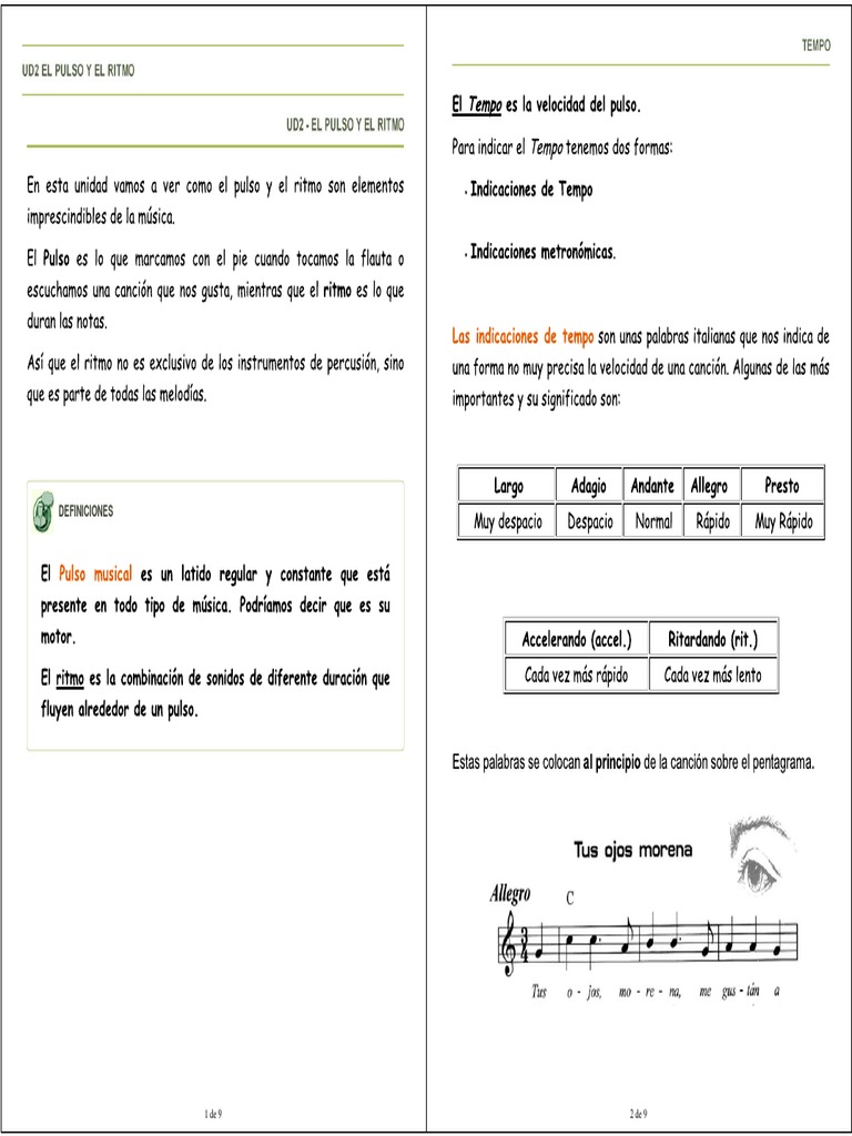 Ud2 El Pulso y El Ritmo | PDF