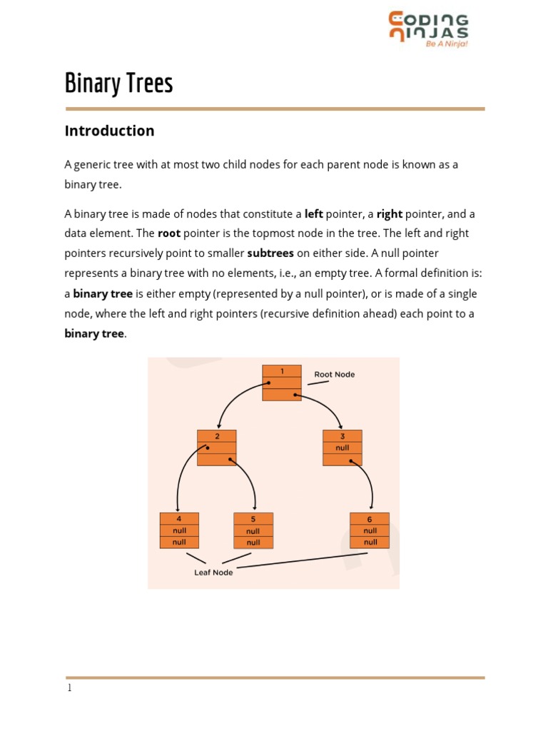 Binary Trees | PDF | Pointer (Computer Programming) | Computing Binary Trees | PDF | Pointer (Computer Programming) | Computing