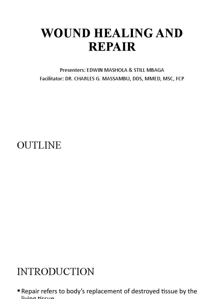 Wound Healing and Tissue Repair Mechanisms | PDF | Angiogenesis ...