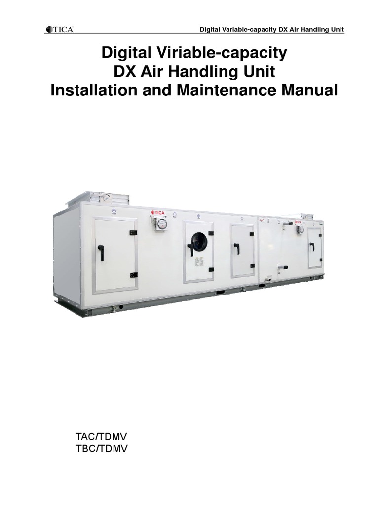 Digital Viriable-Capacity DX Air Handling Unit Installation and ...