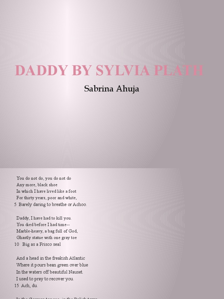 Daddy by Sylvia Plath | PDF