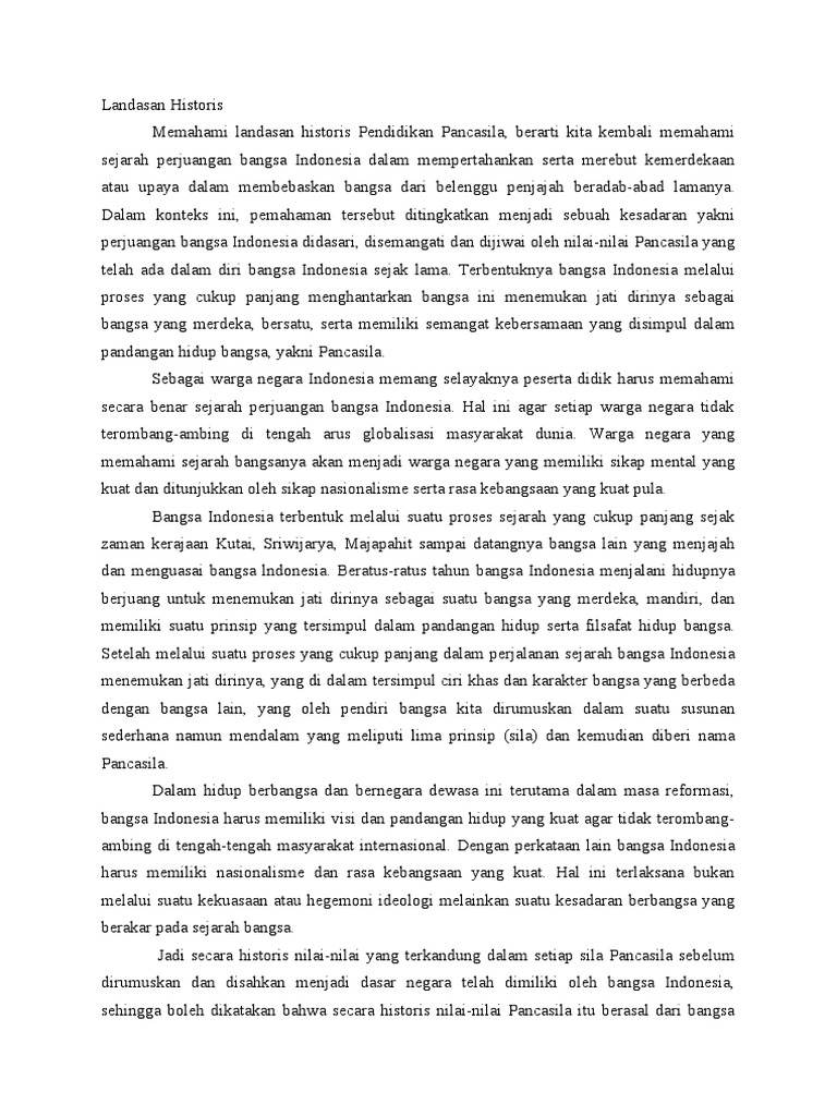 Landasan Historis | PDF