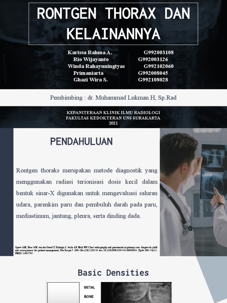Referat Rontgen Thorax Dan Kelainannya | PDF | Lung | Radiology