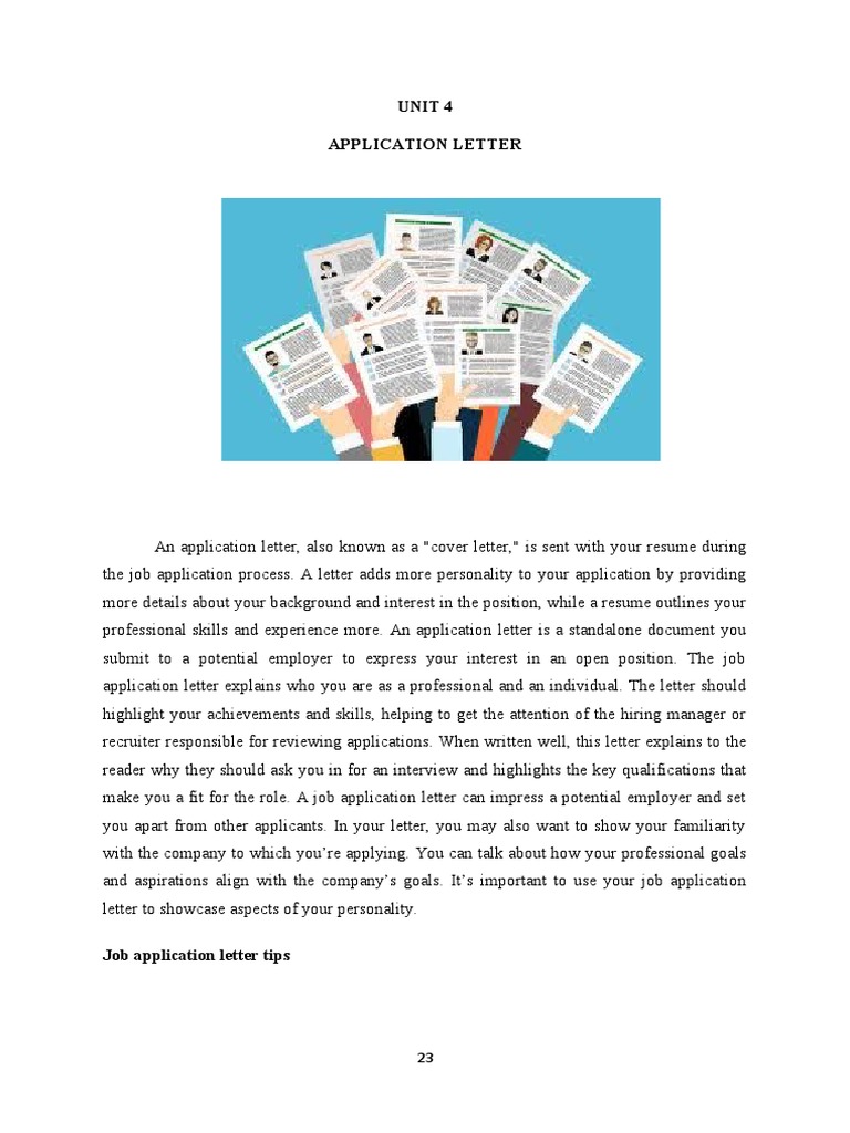 Unit 4 Application Letter | PDF | Human Resource Management | Résumé