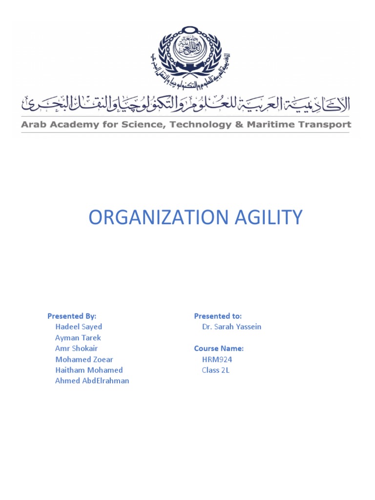 Enhancing Organizational Agility Framework | PDF | Agile Software ...