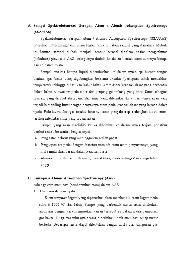 Jenis Sampel AAS | PDF