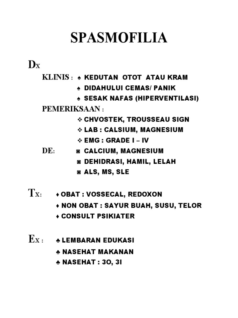 Lembar Edukasi SPASMOFILIA | PDF