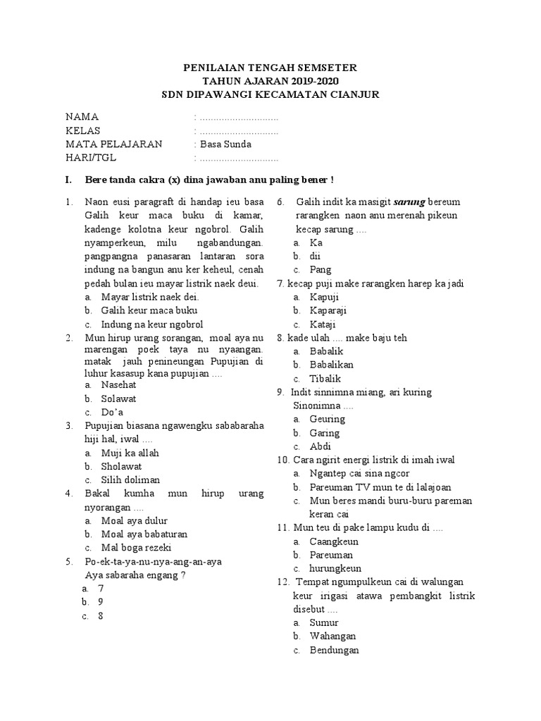 Ulanagan Tengah Semseter | PDF