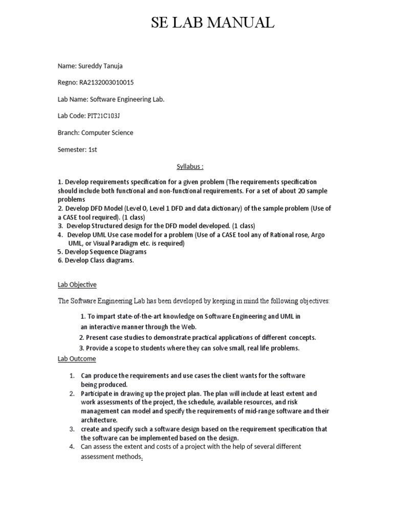 Document The SRS of College Automation System | PDF | Unified Modeling ...