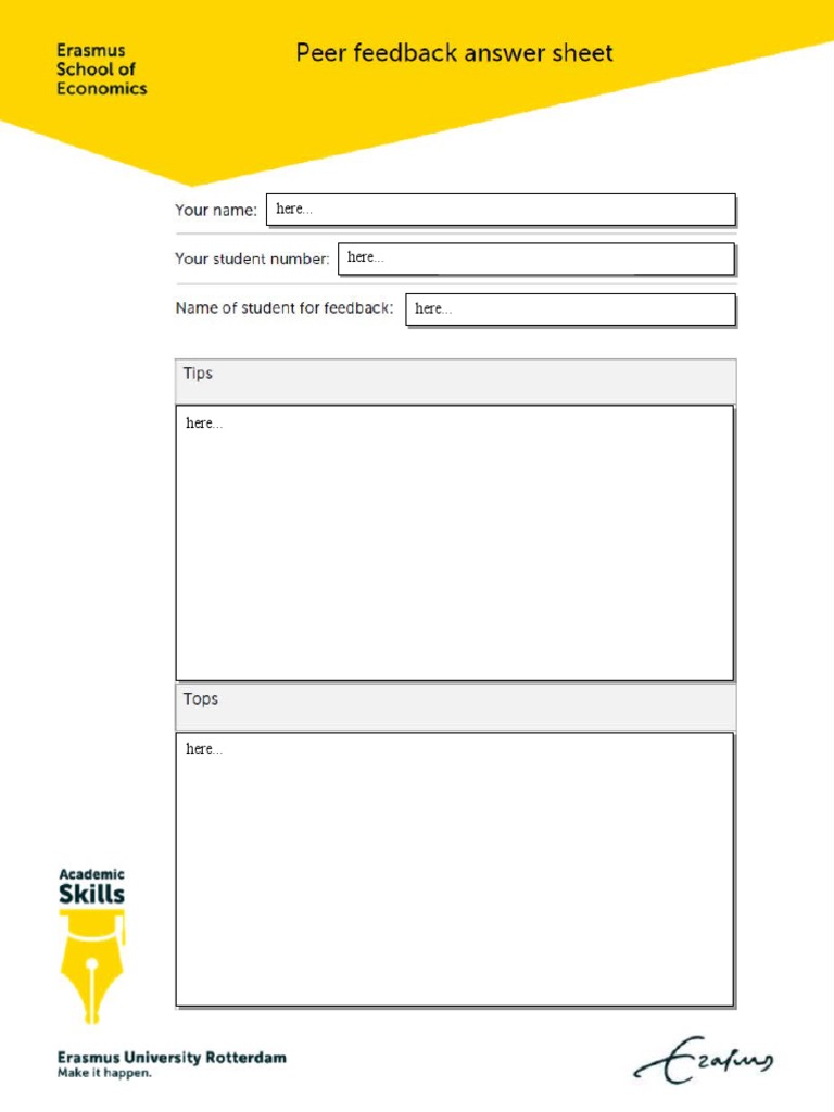 Template Feedback Assignment | PDF