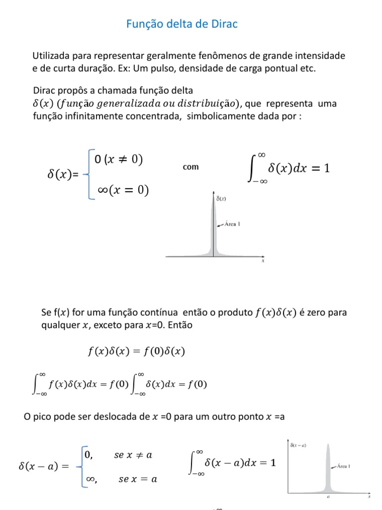 Função Delta de Dirac 24-11-2020 | PDF