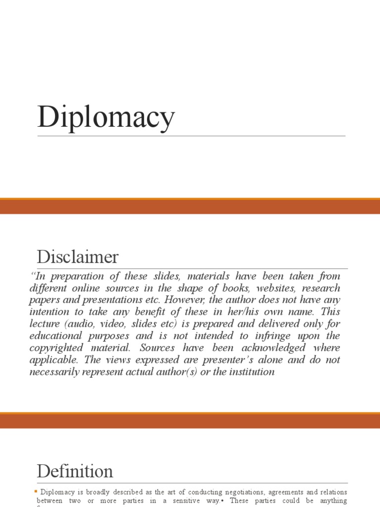1 Diplomacy Definition | PDF | Diplomacy | International Relations