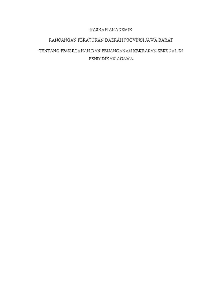 Contoh Naskah Akademik | PDF