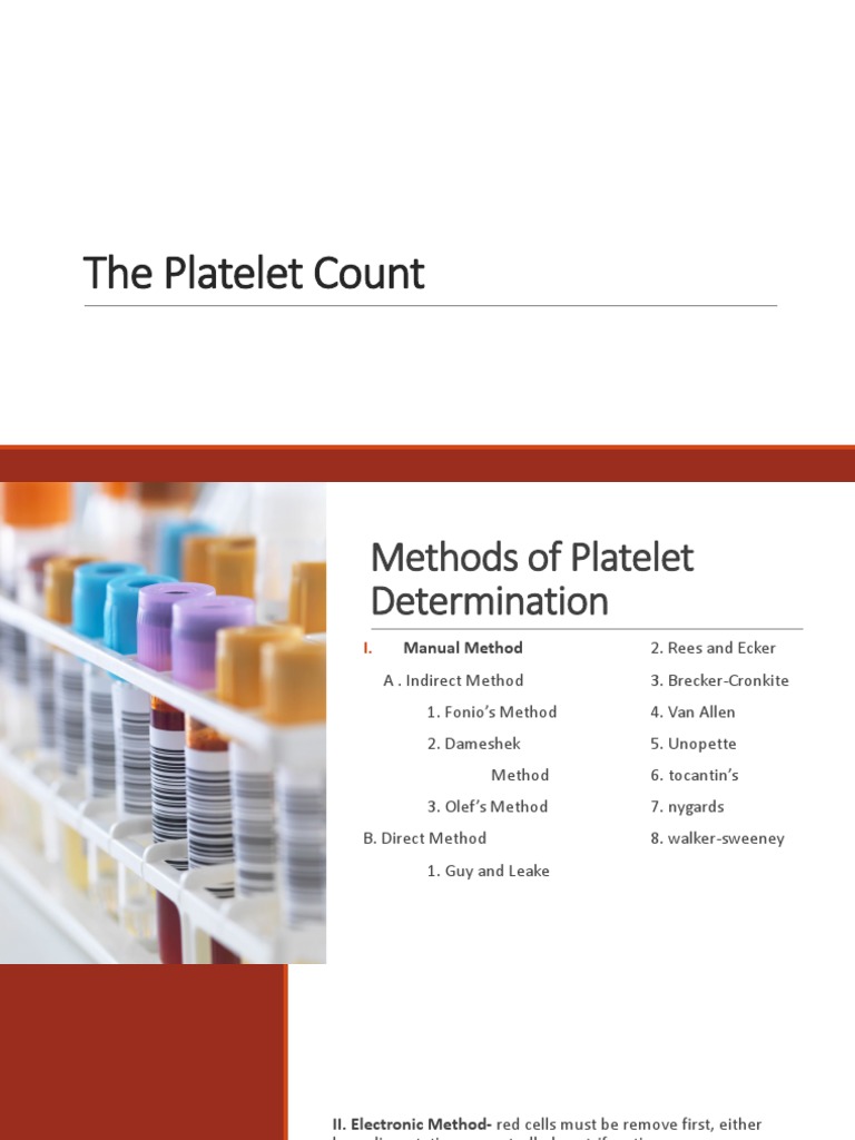2.5 Platelet Count | PDF | Coagulation | Medical Specialties