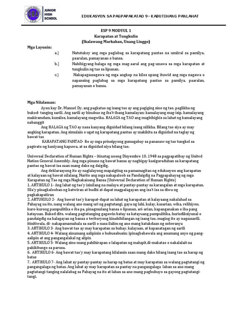 Esp 9 Week-9 | PDF