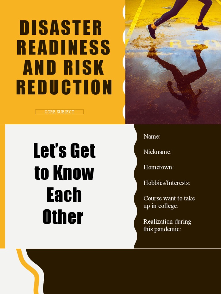 Disaster Readiness and Risk Reduction: Core Subject | PDF | Hazards ...