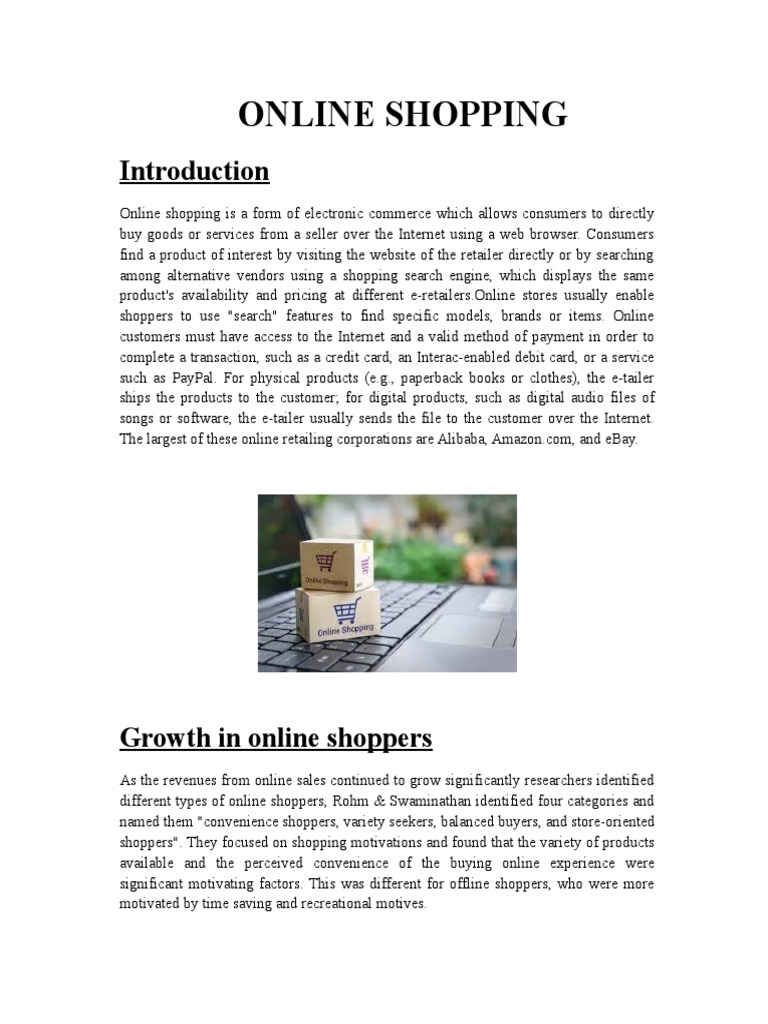 Online Shopping | PDF | Online Shopping | Economies